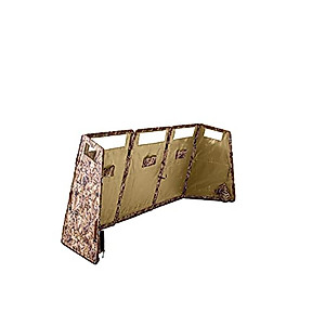 Rig'Em Right Waterfowl Panel Blind with Unique Crossbar Stabalizer, Removable Weight Bags, See Through Mesh Windows, Stubble Straps, Steel Frame and More (Gore Optifade Marsh)
