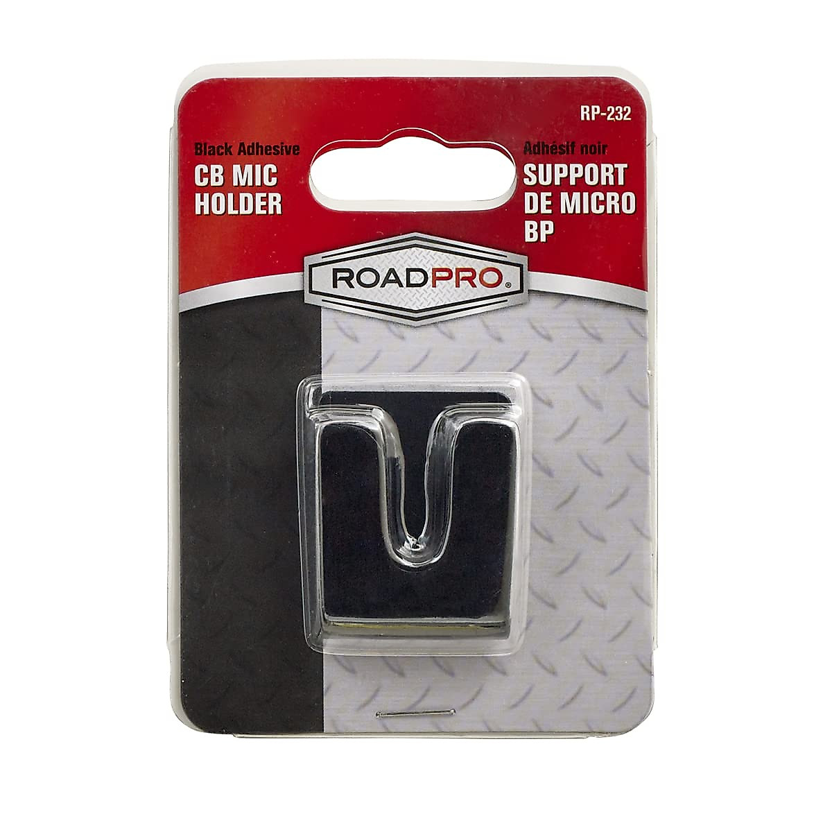 RoadPro RP-232 CB Microphone Holder, Black Plastic