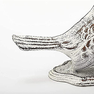 Jemeni Birds Bookends Decorative, 1 Pair Book Ends, Whitewashed Finish