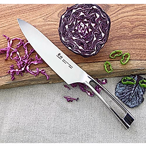 Cangshan TN1 Series 1020007 Swedish 14C28N Steel Forged Chef Knife, 8-Inch