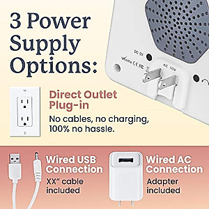 Plug in White Noise Sound Machine with Adjustable Kids Night Light for Sleeping, 9 Non-Looping Sounds, Timer, Volume Control & Headphone Jack | Portable Noise Maker for Adults & Baby, Home, Office