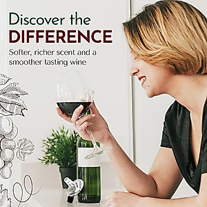 OxyTwister Wine Aerator Pourer Spout Professional Quality 2-in-1 Attaches to Any Wine Bottle for Improved Flavor, No-Drip Enhanced Bouquet Better Red Wine Aerator Christmas Men for Beverage serveware