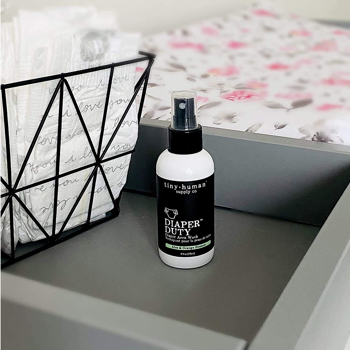 Diaper Duty Diaper Area Wash 4oz (2 Pack), Orange Blossom & Aloe, Gentle Cleansing Spray for Cloth Diapers, Calming & Soothing