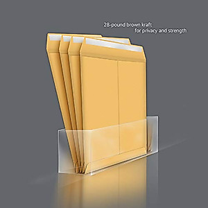 Amazon Basics Catalog Mailing Envelopes, Peel & Seal, 9x12 Inch, Brown Kraft, 100-Pack