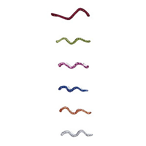 Glitter Glue Pens for Kids - Non-Toxic Craft Glue Sticks in Squeeze Tubes - Set of 6 Bright Colors for Schools, Art Projects, and Fabric Crafts - 0.29oz Tubes