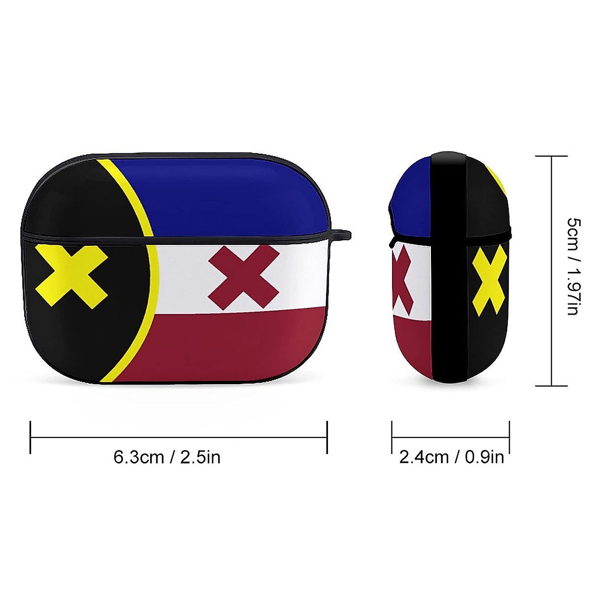 L'Manberg Dream SMP Team Flag Softshell Silicone Airpods Case Soft TPU Slim Case Funny Cartoon Shockproof Case Skin with Key Ring for Apple Airpods Pro