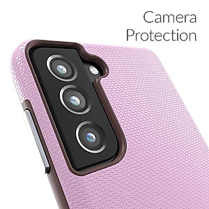 Crave Dual Guard for Galaxy S21 Case, Shockproof Protection Dual Layer Case for Samsung Galaxy S21, S21 5G (6.2 inch) - Lilac