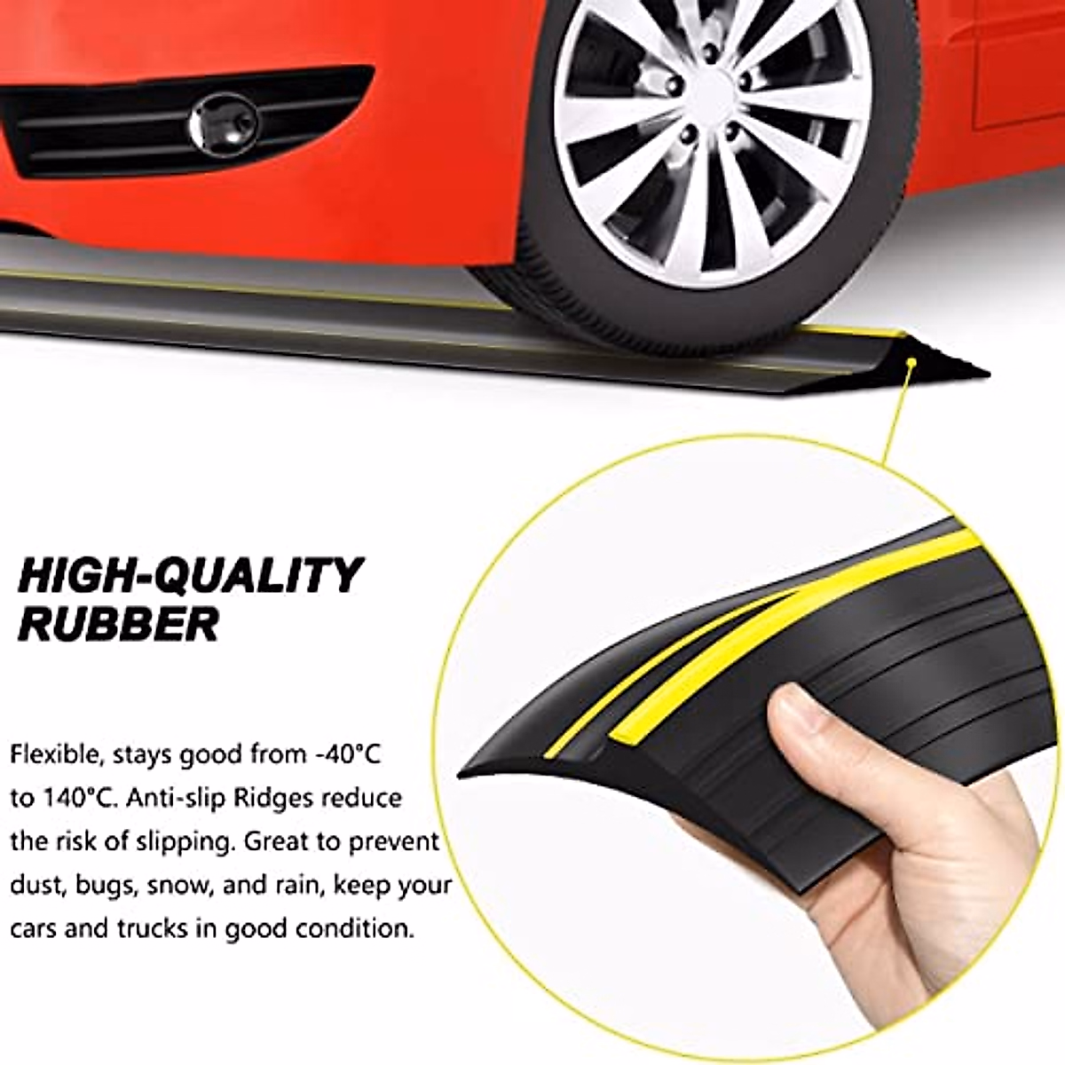 Jin&Bao Universal Garage Door Threshold Seal Strip 20FT Kit, Bottom Waterproof Rubber Weather Stripping Replacement