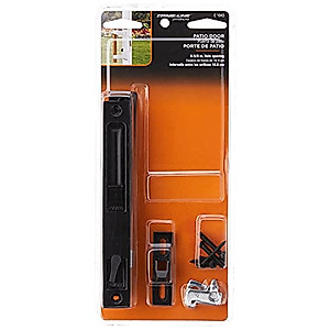 Prime-Line C 1043 Diecast Non-Keyed  Patio Sliding Door Handle Set for 1 In. to 1-1/8 In. Thick Sliding Glass Doors, Black (Single Pack)