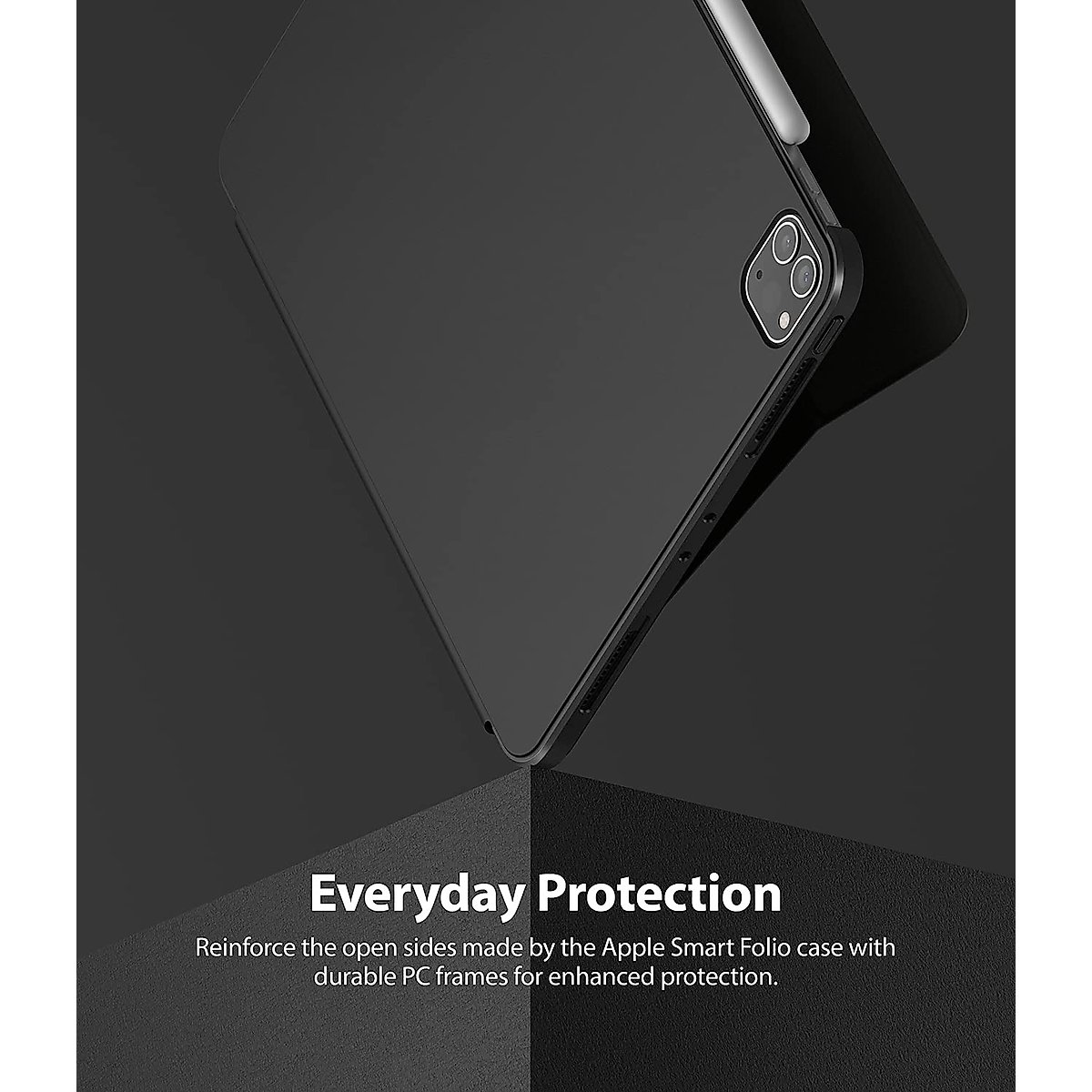 Ringke Frame Shield Designed for iPad Pro 11 2021 Keyboard Case (11-inch, 3rd Generation) - Matte Black