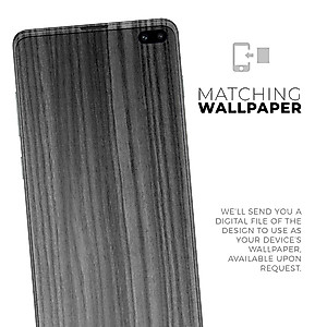 DesignSkinz Dark Ebony Woodgrain Protective Vinyl Decal Wrap Skin Cover Compatible with The Samsung Galaxy S20 (Screen Trim & Back Glass Skin)