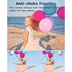 Digital Camera, Zostuic 48MP Autofocus Kids Camera with 32GB Card 1080P Video Camera with 16X Zoom, Compact Portable Small Camera Christmas Birthday Gift for Children Kid Teen Student Girl Boy(Purple)