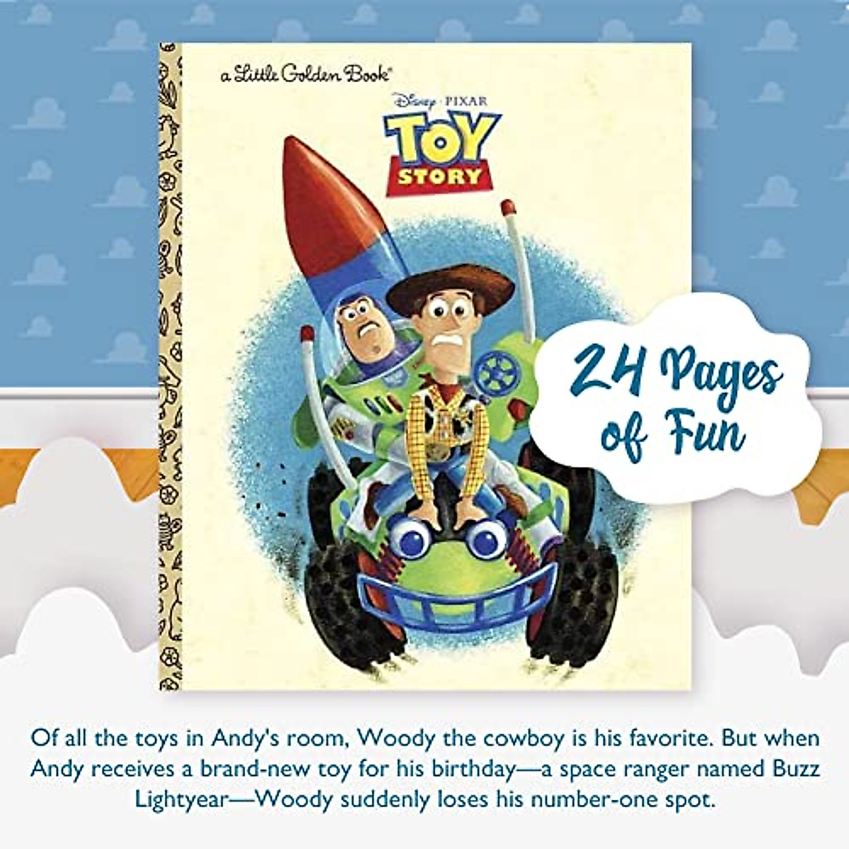 Disney Boys' Toy Story 2-Piece Snug-Fit Cotton Pajamas Set With Book, COUNT ON ME, 2T