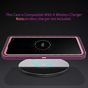 I-HONVA for Galaxy S10 Plus Case Shockproof Dust/Drop Proof 3-Layer Full Body Protection [Without Screen Protector] Rugged Heavy Duty Cover Case for Samsung Galaxy S10 Plus,Purple/Pink