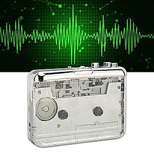 plplaaoo Cassette Player, Portable Cassette Tape Player, Tapes with Music, Mini Cassette Tape Recorder, Multifunction Clear Stereo Sound FM Radio Cassette Player with Headphone Jack