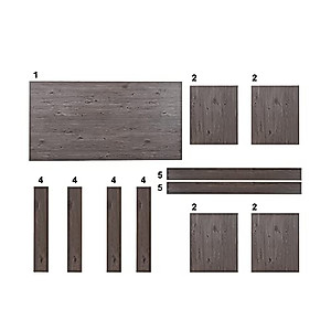 GIA 70" L Double Pedestal Dining Table for 6, Rectangular Farmhouse Wood Long Kitchen Table, Heavy Duty Large Dinner Table with Melamine Finish, 125 lbs, Vintage Earthy Walnut