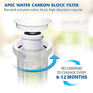 APEC Water Systems FI-ES-CAB10 APEC 10 inch Stage 2 Or 3, 10 Micron Carbon Block Replacement Filter for Reverse Osmosis Water Filter System
