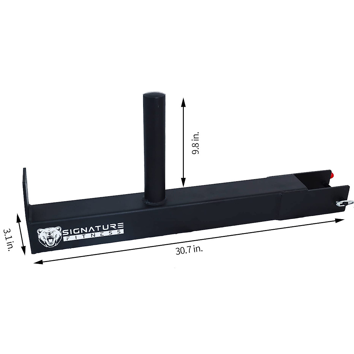 Signature Fitness Belt Squats, Curls, Rows, or Guided Deadlifts Attachment, Fits 2'' x 2'', 3'' x 2'', 3'' x 3'' Racks, Black