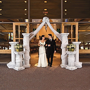 Fun Express Marble-Look Fluted Pillars 6' Tall - Large Party Decor - Wedding, Prom, Formal Dances - 3D Stand Ups - VBS Vacation Bible School Supplies/Decor - 2 Pieces