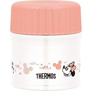 Thermos JBU-300DS BEP Vacuum Insulated Soup Jar, Disney, Beige Pink, 10.1 fl oz (300 ml)