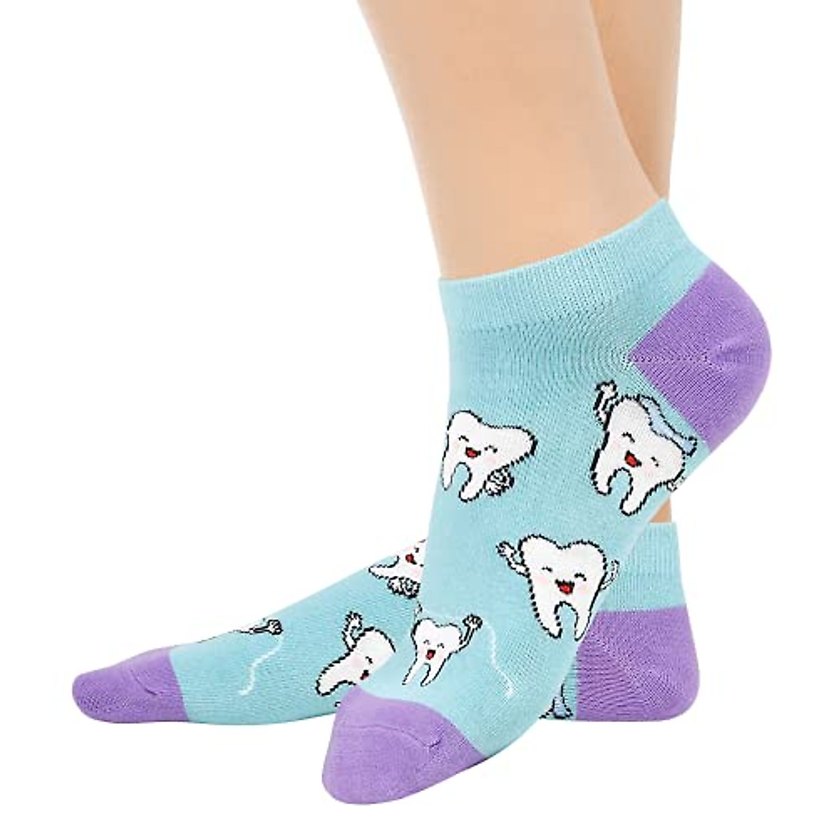 Zmart Dental Socks For Women Tooth Socks Teeth Socks Dentist Socks, Teeth Gifts Dental Assistant Appreciation Gifts Dentist Gifts Tooth Gifts Dental Hygiene Gifts
