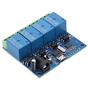 RANNYY USB Relay Module,DC5V 4 Channel Relay Module USB Computer Control Relay Switch High Performance Chip LCUS-4