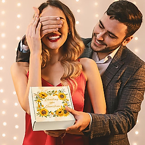 Sunflower Gifts for Women,Sending Sunshine Get Well Soon Gifts Basket Care Package Unique Birthday Gifts Box Thinking of You Gift for Her Relaxing Spa Bath Gift for Women New Mom Sister Best friend