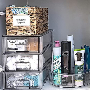 Oba Method Durable Clear 8.25 x 12.5 x 4.25 Acrylic Small Stackable Storage Container Drawer