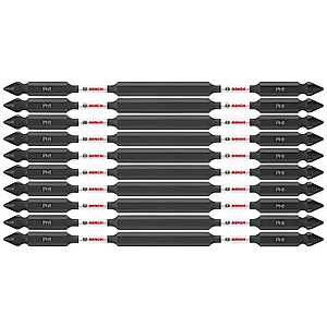 BOSCH ITDEPH16B 10-Pack 6 In. Phillips #1 Impact Tough Double-Ended Screwdriving Bits