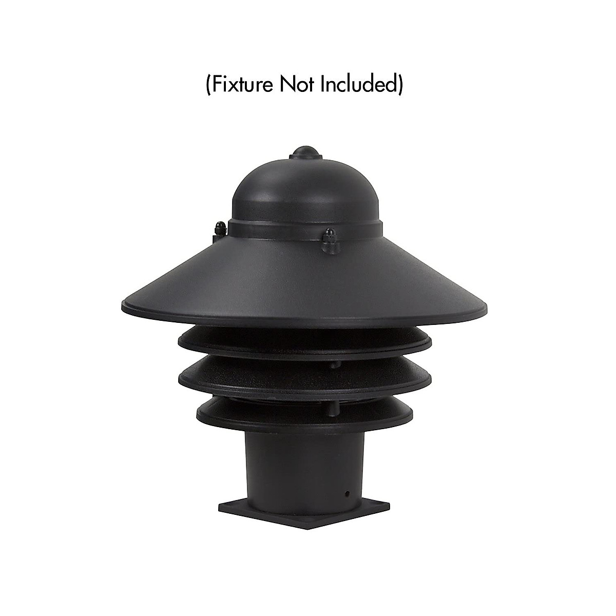Solus S349-BK Black Pier Mount Adapter for 3" Post Lighting Fixtures