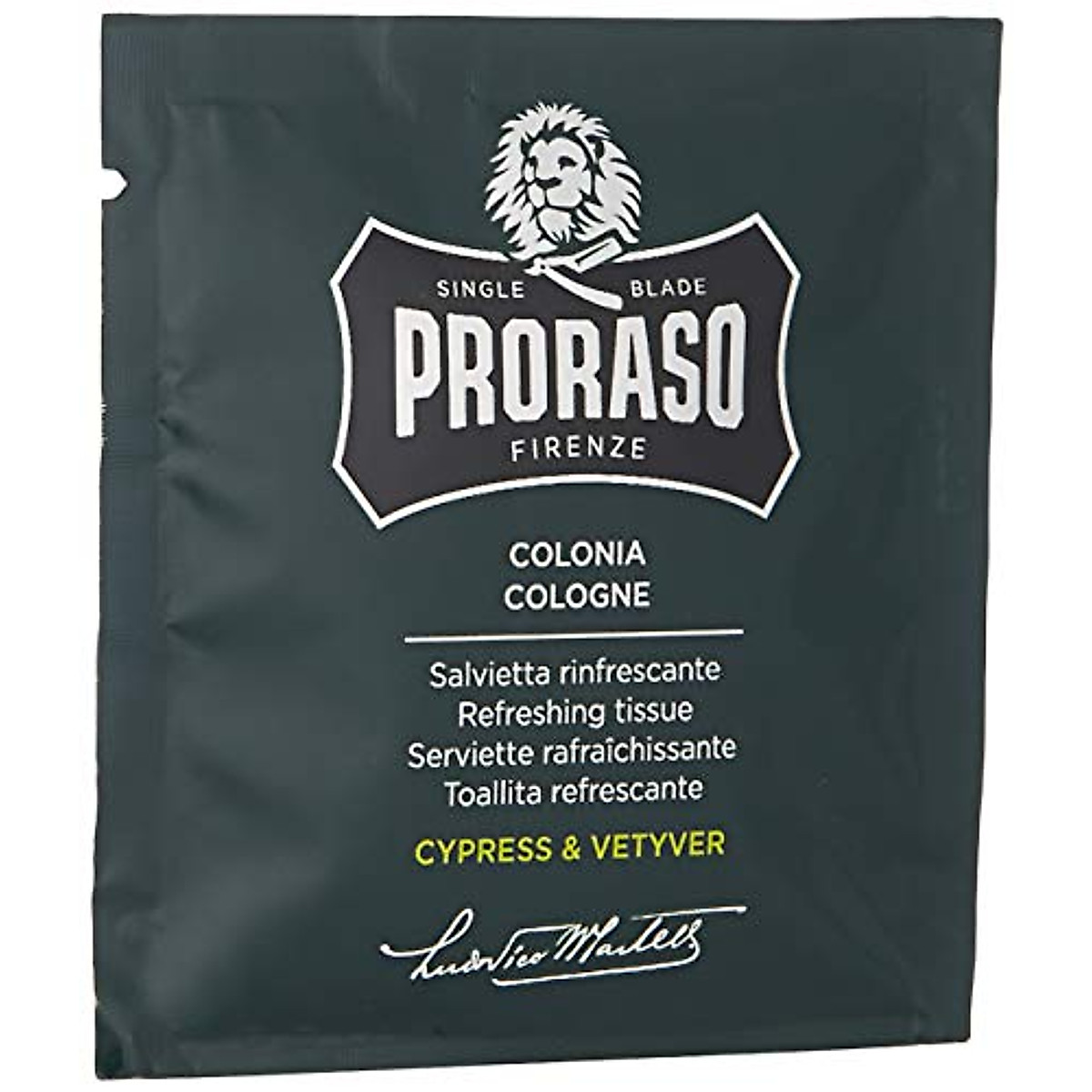 Proraso Refreshing Cologne 6 Piece Tissue Set, Cypress/Vetyver