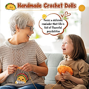 TuSuQing Gamer Gifts for Men Mini Positive Crochet Taco Boyfriend Teenage Boy Birthday Christmas Gifts Box Christmas Small Gifts for Women Birthday Gifts