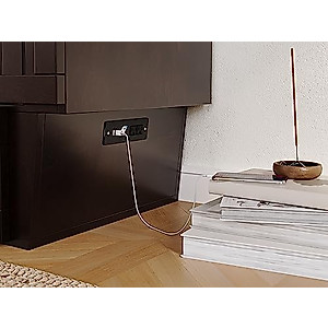 AFI, Nantucket Murphy Bed Chest with 6 inch Memory Foam Folding Matttress, Built-in Charging Station and Storage Drawer, Full, Espresso