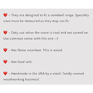 Josephine Thomas Home Noodle Board Made With Love Flat Style - Stove Cover - Cooktop Cover