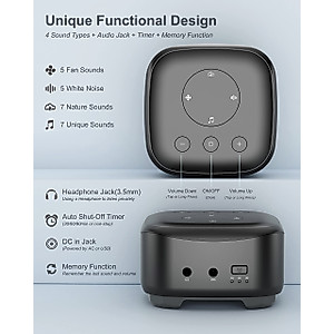 elesories S3 White Noise Machine, Portable Sleep Therapy Sound Machine for Adults Baby Kids Sleeping