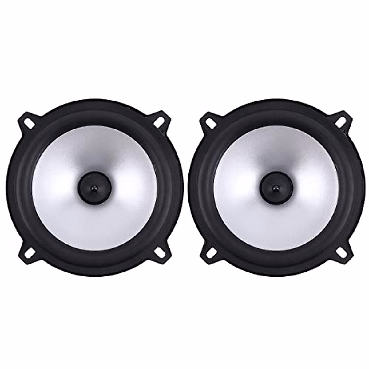 ePathChina® 2pcs 5 Inch 60W 2 Way Coaxial Car Speakers Automobile HiFi Full Range Frequency Sensitivity Power Loudspeaker
