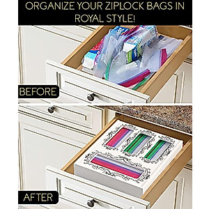 Hoshier SPECIAL LAUNCH PRICE DISCOUNT - Ziplock Bag Organizer for Drawer, Baggie Organizer for Drawer