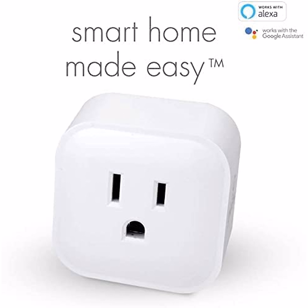 Globe Electric Wi-Fi Smart Plug, No Hub Required, Voice Activated, 4 Grounded Outlet, (4-Pack, 15A) 50207, White