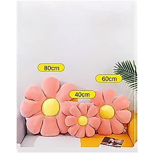 Suriana Flower-Shaped Floor Pillow Chair Back Cushion Office Sedentary Tatami Car Butt Cushion Yellow 40CM