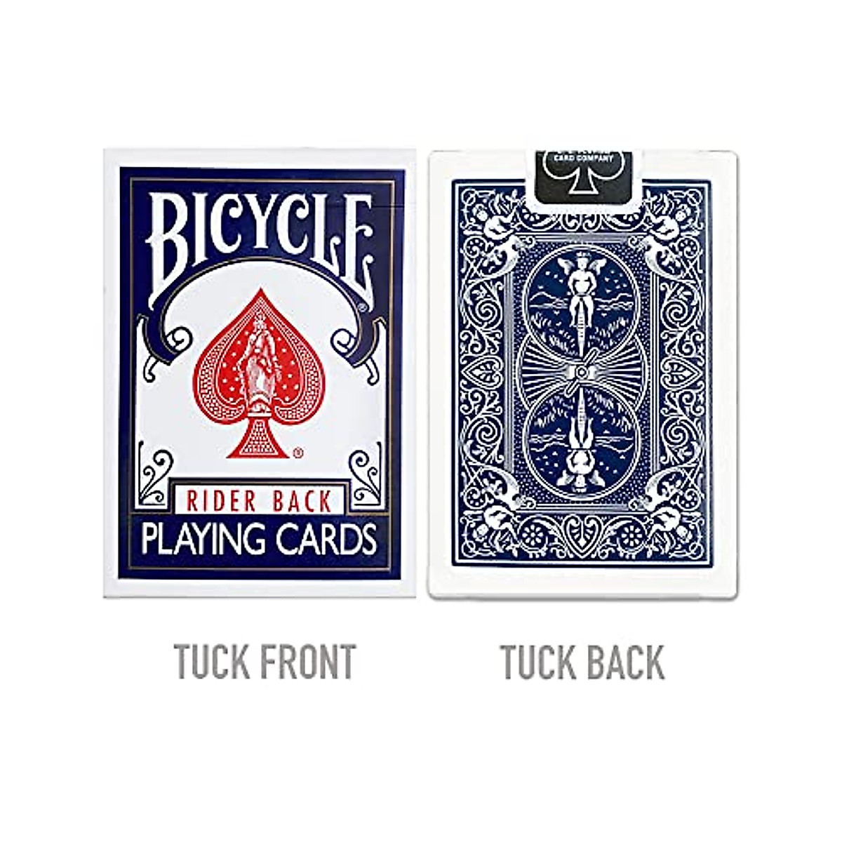 Bicycle Rider Back Playing Cards, Standard Index, Poker Cards, Premium Playing Cards, Red & Blue, 2 Count (Pack of 1)