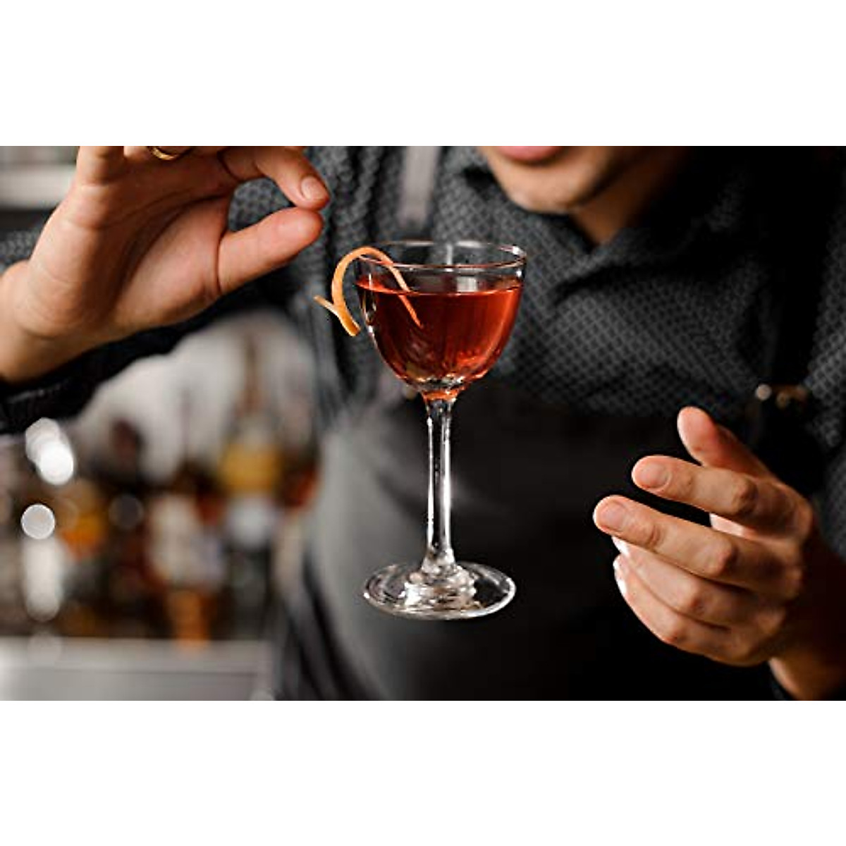 Nick and Nora Coupe Cocktail Glasses - Handblown Small Plain Vintage Coupe Glass to Serve a Manhattan, Martini, Aperitif, Algonquin, or Port Wine, 5-ounce (Plain, 4)