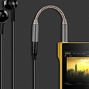 ANLINKSHINE 4.4mm Balance Male to 2.5mm Balance Female Adapter Cable, 6N OCC Copper Silver Plate Audio Cord Compatible with Sony PHA-2A, TA-ZH1ES, NW-ZX300A, NW-WM1A, NW-WM1Z Audio Player, DAP