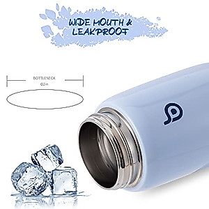 BOTTLE BOTTLE Kids Water Bottles for School12 oz Stainless Steel Water bottle with Leak Proof Lid Double Wall Vacuum Kids Insulated Water Bottle Keeps Hot and Cold Great Back to School Gift.(blue)