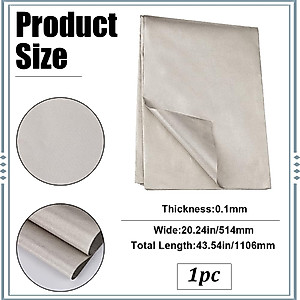 GORGECRAFT 514 * 1106mm Emf Protection Fabric Faraday Fabric Polyester EMI Rf & RFID Shielding Copper Fabric Faraday Cage Protection DIY Enclosure Wireless Shield for WiFi Cell RFID Protection