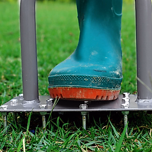 Walensee Lawn Aerator Spike Metal Manual Dethatching Soil Aerating Lawn with 15 Iron Spikes, Pre-Assembled Grass Aerator Tools for Yard, Lawn Aeration, Garden Tool, Revives Lawn Health, Patented