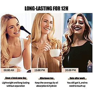 Anglicolor Matte Oil Control Concealer Foundation Flawless Soft Long Lasting Foundation Makeup,Waterproof Full Coverage Face Makeup Strong Concealer Foundation for Oily Acne Skin (#104 Buff Beige)