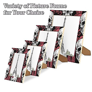 POFATO Skull Red Octopus11x14 Picture Frame Wood Photo Frame for Tabletop Display Wall Mount Picture Frame Display 11 x 14 Inch Photo Wall Decor Home Gift Frames