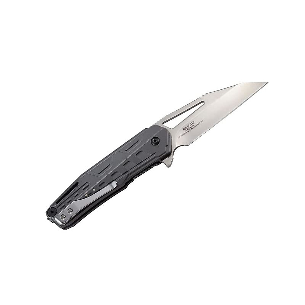 CRKT Raikiri Folding Pocket Knife: Plain Edge Folder with Liner Lock, Field Strip Technology, Everyday Carry Folded Knife with Flipper Opening, and Satin Blade Finish 5040