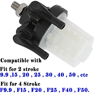 61N-24560-00-00 Fuel Filter for Yamaha Sierra Marine Outboard 9.9HP 15HP 20HP 25HP 30HP 40HP 55HP 48HP 50HP 55HP 60HP 70HP 75HP 90HP 2 4 stroke fuel filter 18-79910