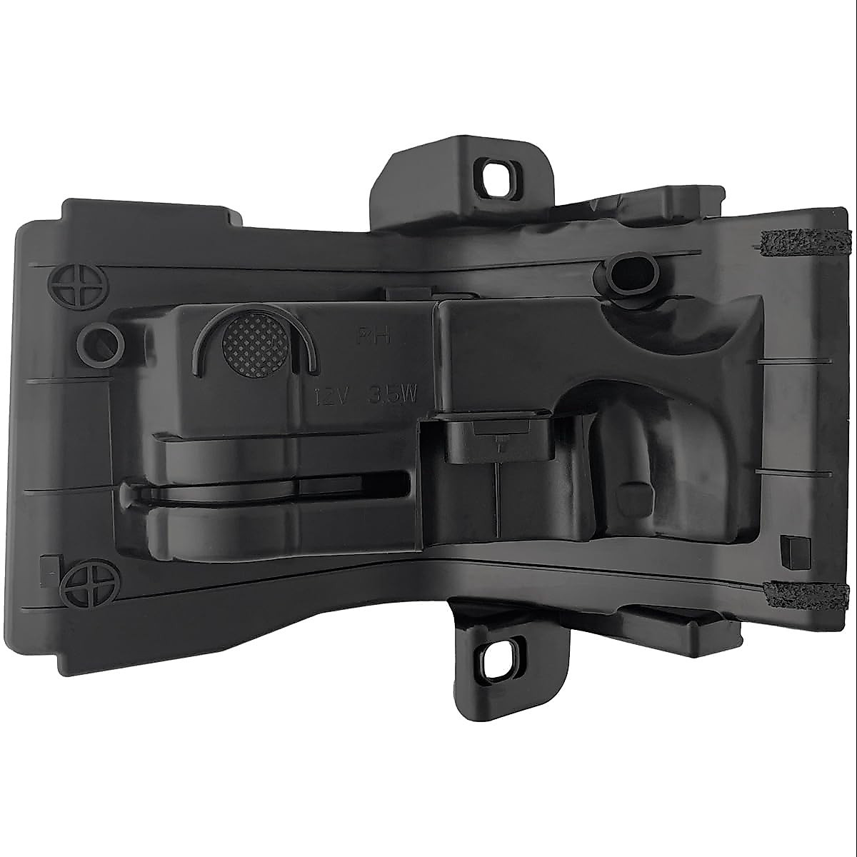 RECON Ford 17-24 Super Duty F250/F350/F450 Side Mirror Lenses (2-Piece Set) w/Amber LED Running Lights, Amber Blinking LED Turn Signals & White LED Spot Lights - Smoked Lens